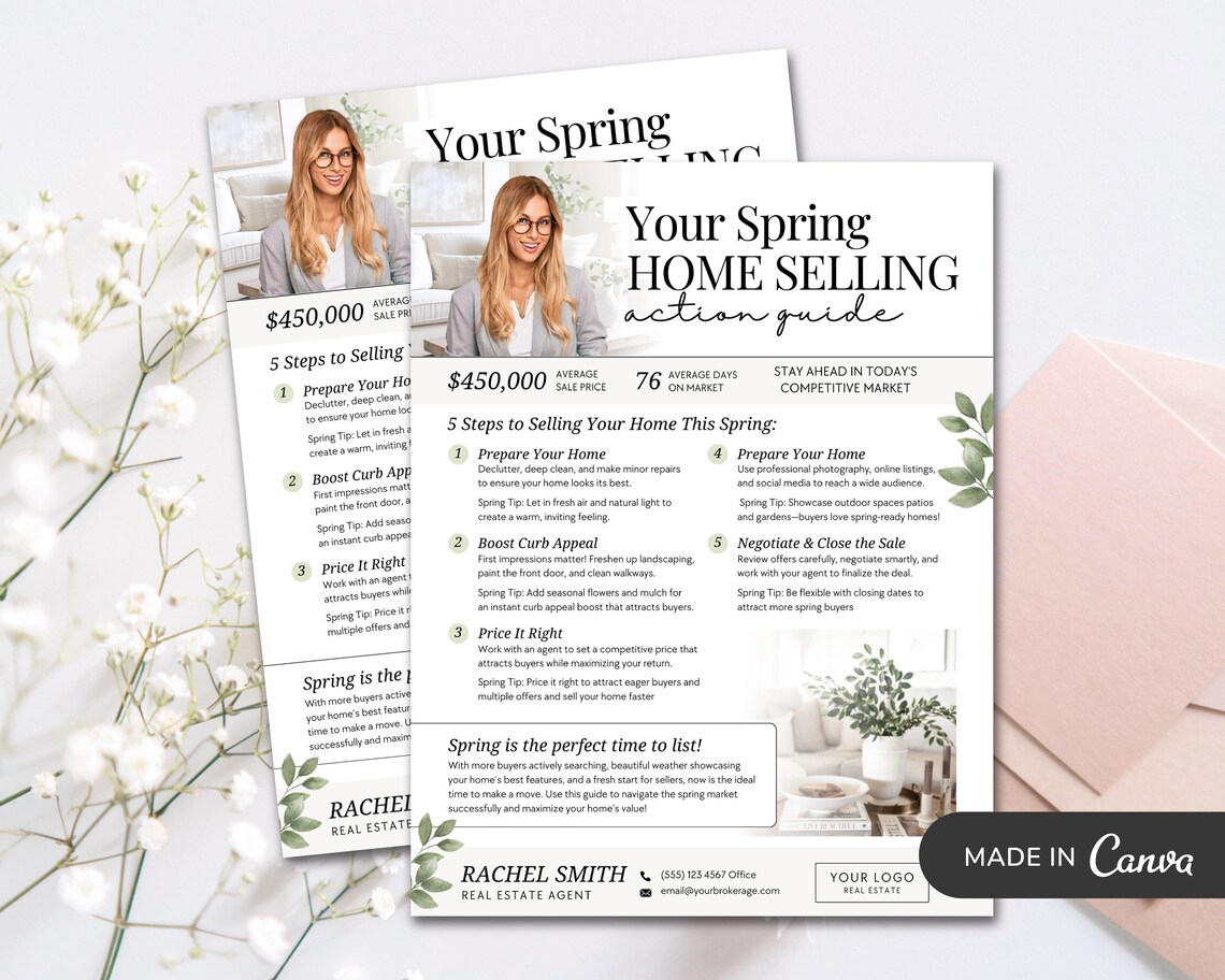 Spring Real Estate Home Selling Flyer | Introduction Flyer | Spring ...