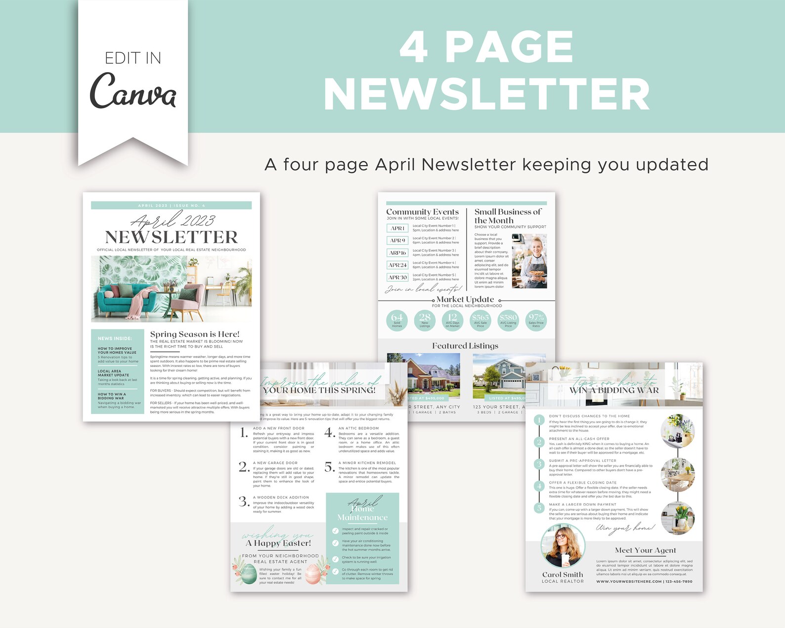 Real Estate April 2023 Newsletter | Real Estate Marketing | Realtor ...