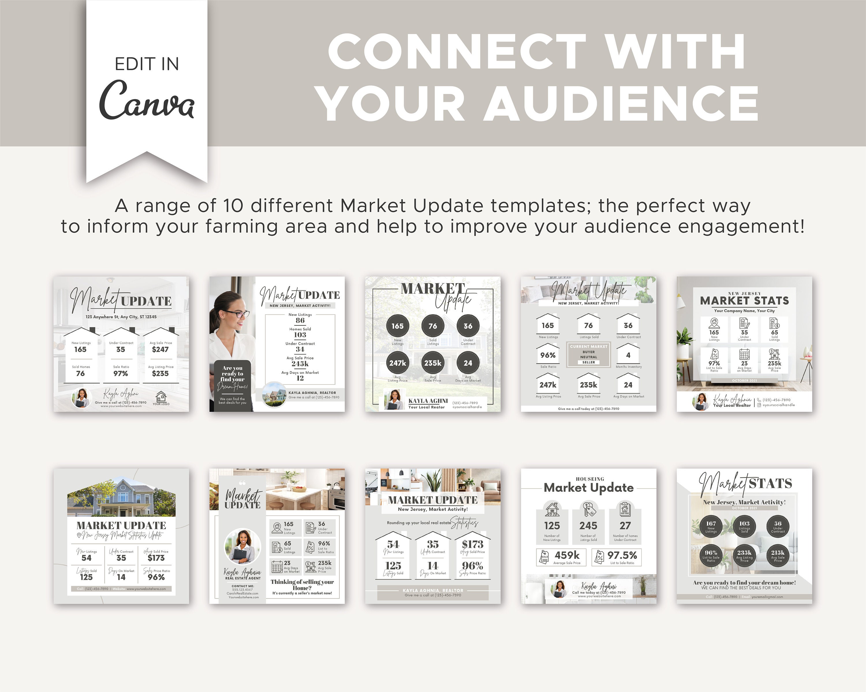 10 Market Update Realtor Instagram Posts Real Estate Agent | Etsy