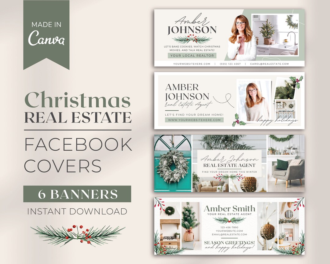Christmas Real Estate Facebook Cover Banner | Real Estate Marketing ...