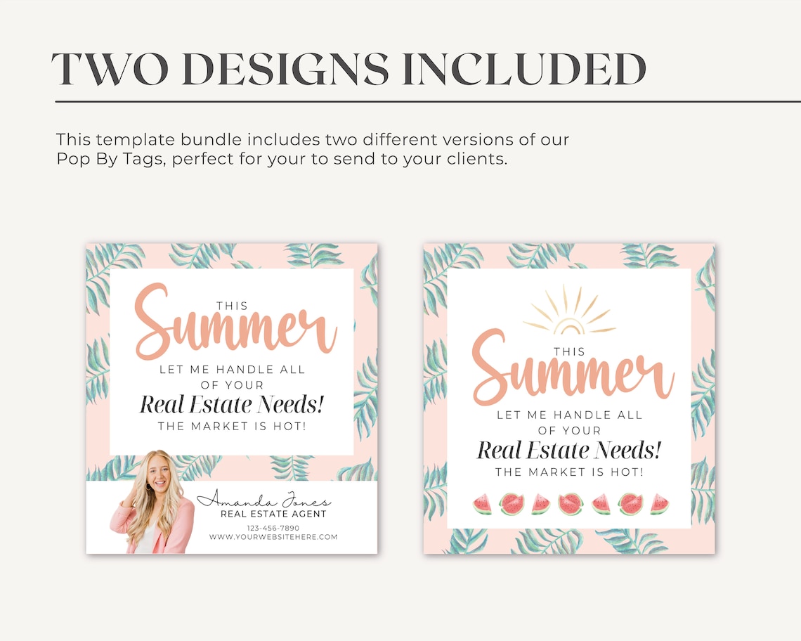 Realtor Summer Pop by Tags | Real Estate Gift Tag for Clients | Real ...