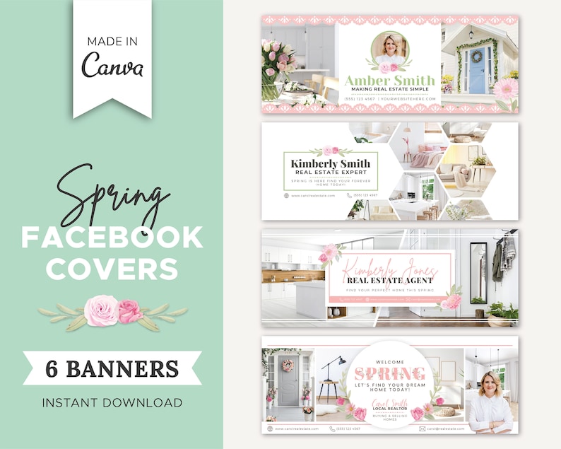 Spring Real Estate Facebook Cover Banner | Real Estate Marketing ...
