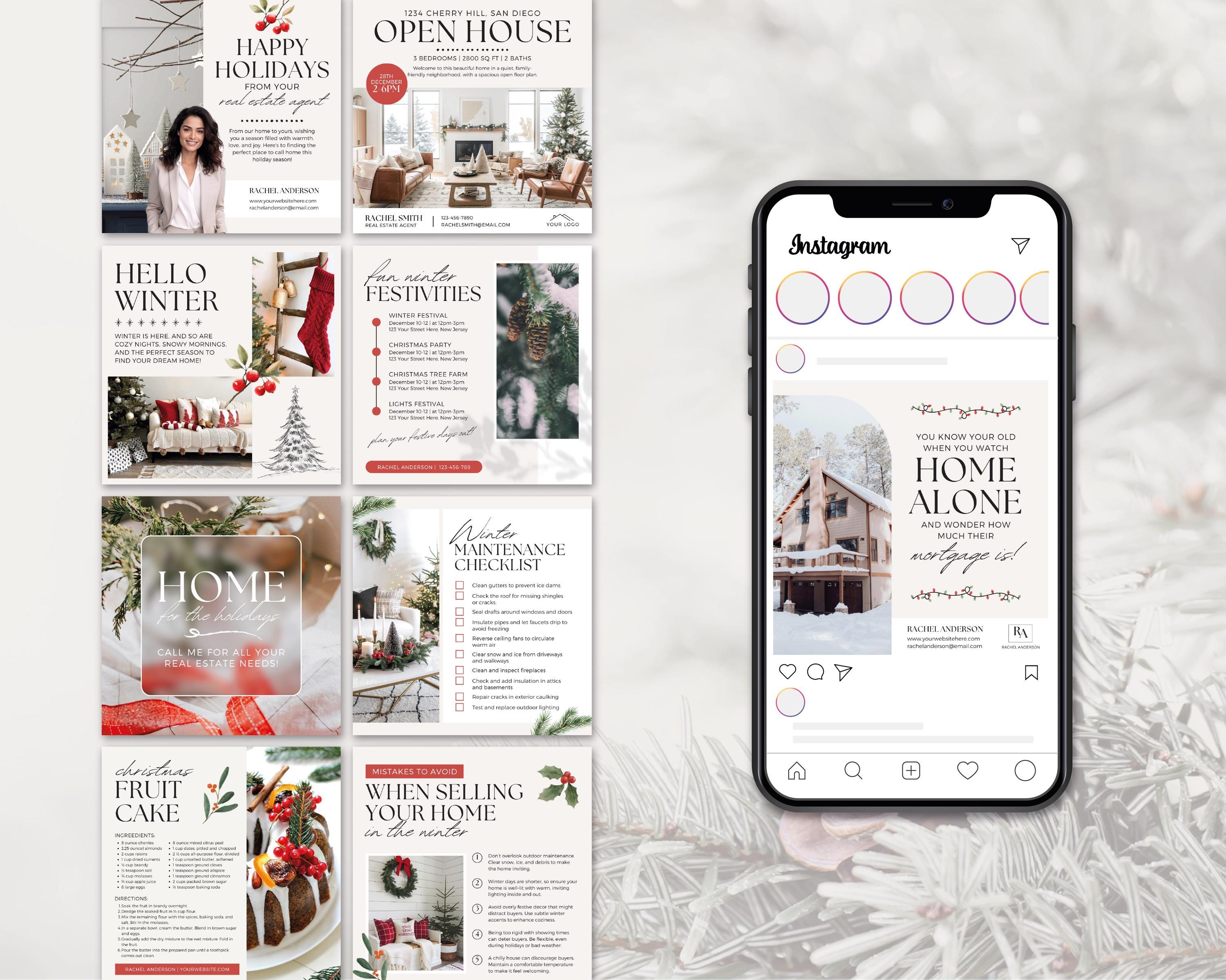 Real Estate Christmas Posts | Real Estate Social Media | December Posts ...
