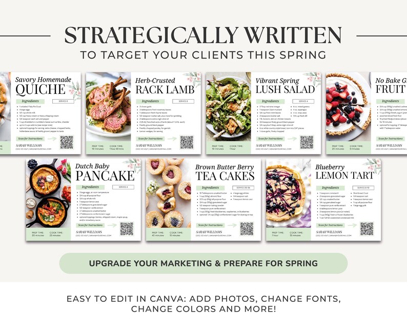 Real Estate Spring Recipe Postcard Bundle | Spring Recipe Postcard ...