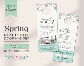 Ready to Spring Into a New Home Door Hangers Real Estate Agent Easter ...