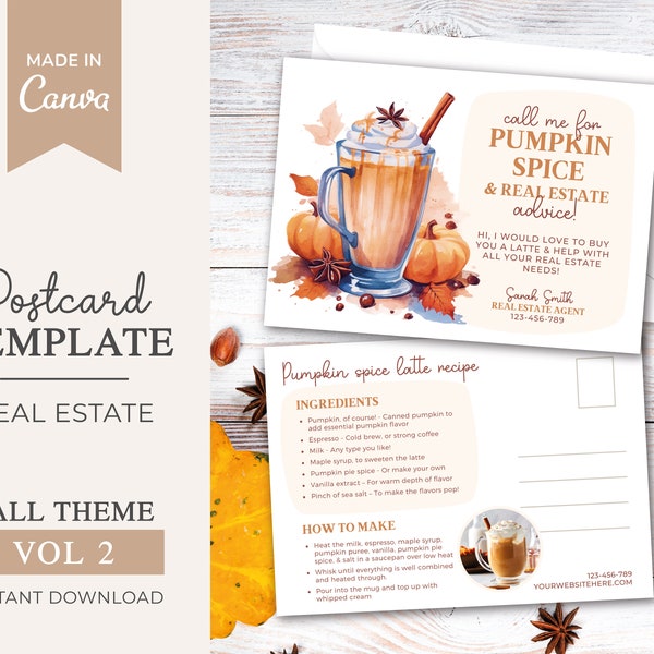 Fall Recipe Cards - Etsy