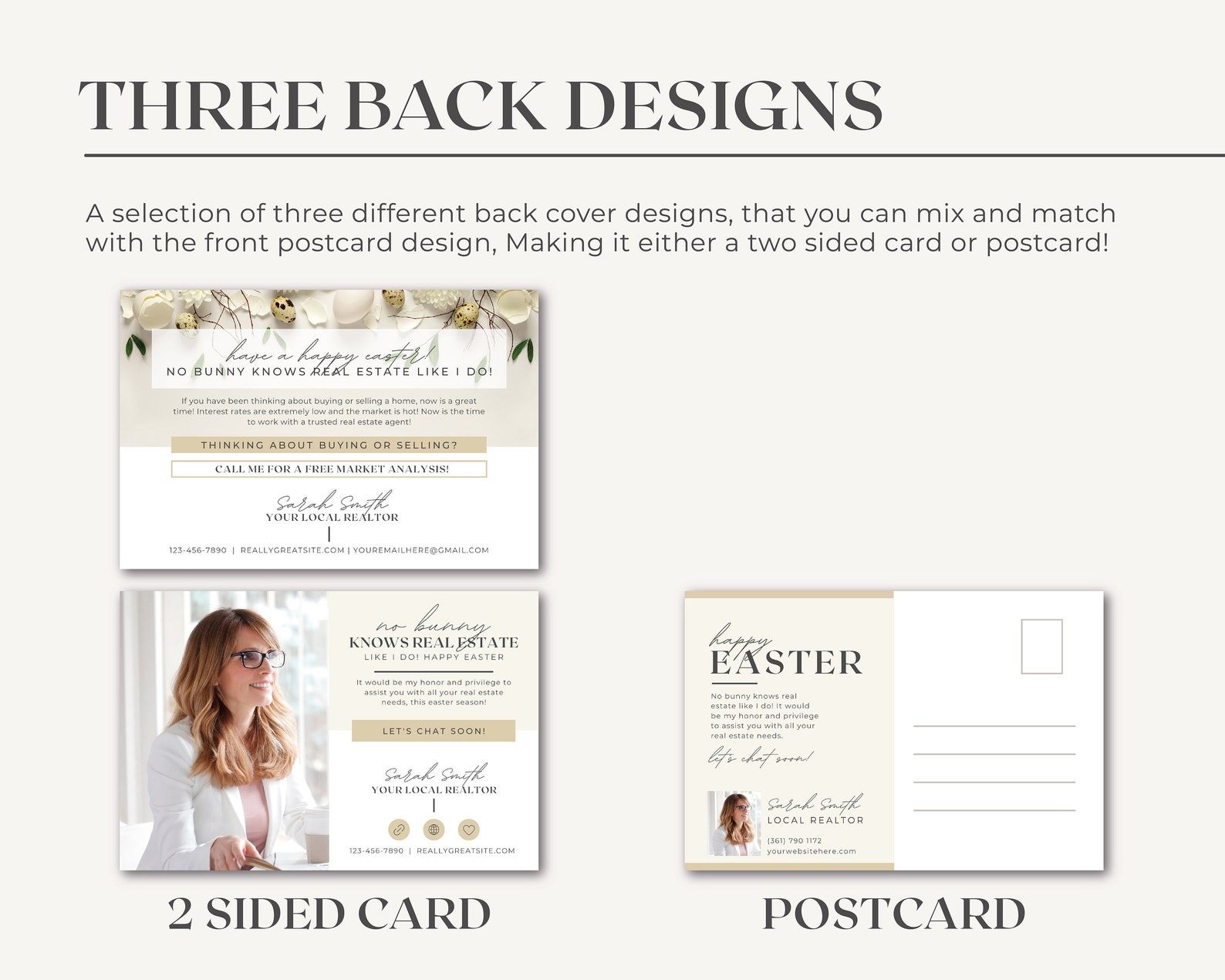 Real Estate Easter Postcard Realtor Spring Postcard Real Estate ...