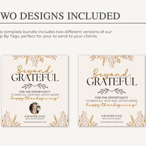 Thanksgiving Realtor Tags | Realtor Grateful Gift Tags | Fall Pop by ...
