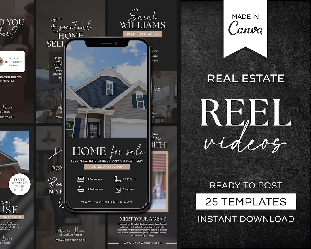 Instagram Real Estate Reel Templates | Real Estate Social Media | Real ...