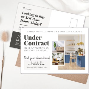 10 Under Contract Real Estate Postcards | Postcard Bundle Template ...