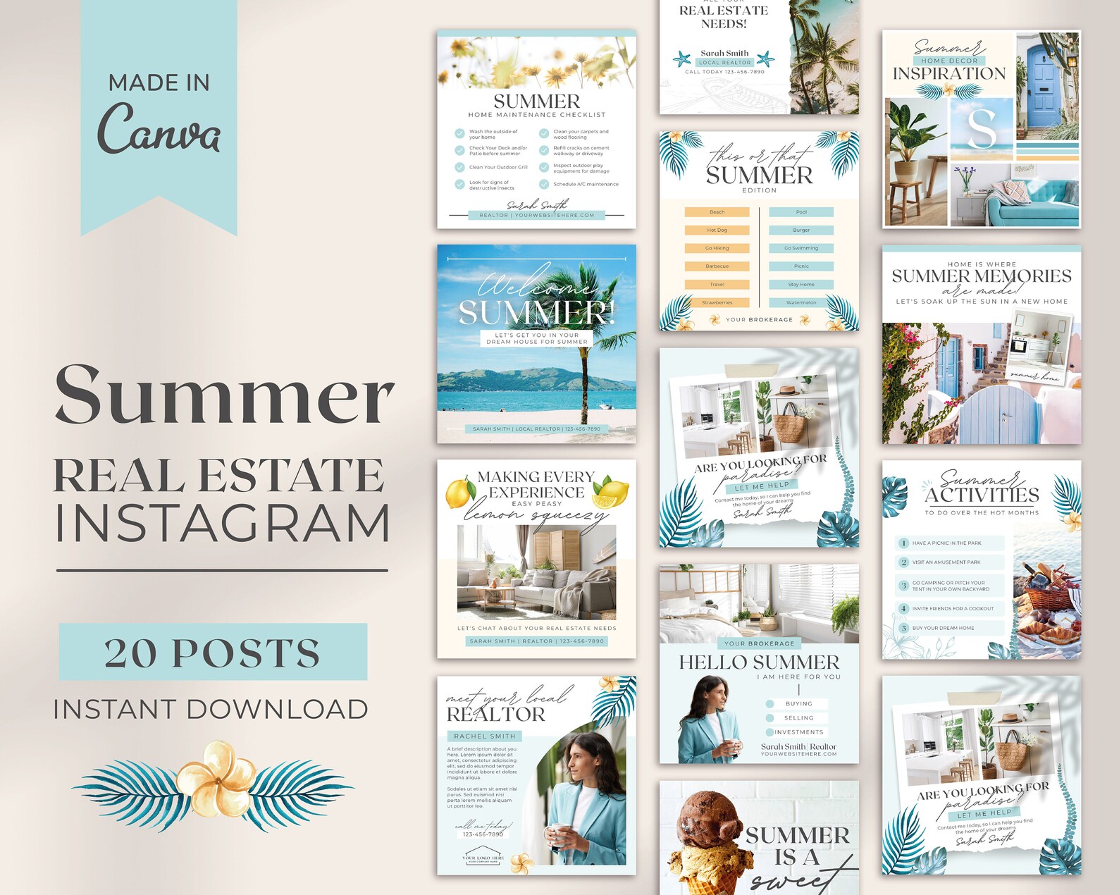 20 Summer Realtor Instagram Posts Real Estate Social Media Posts Real ...