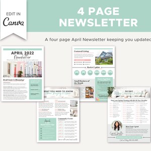 Real Estate April Newsletter | Real Estate Marketing | Realtor ...