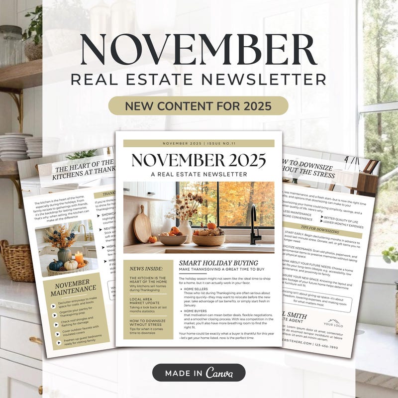Realtor Flyer November - Etsy