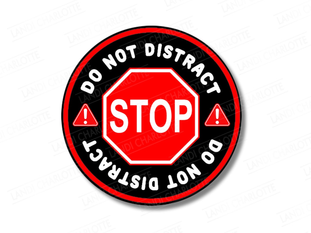 Stop Do Not Distract Printable Digital Download PNG Dog Harness Patch ...