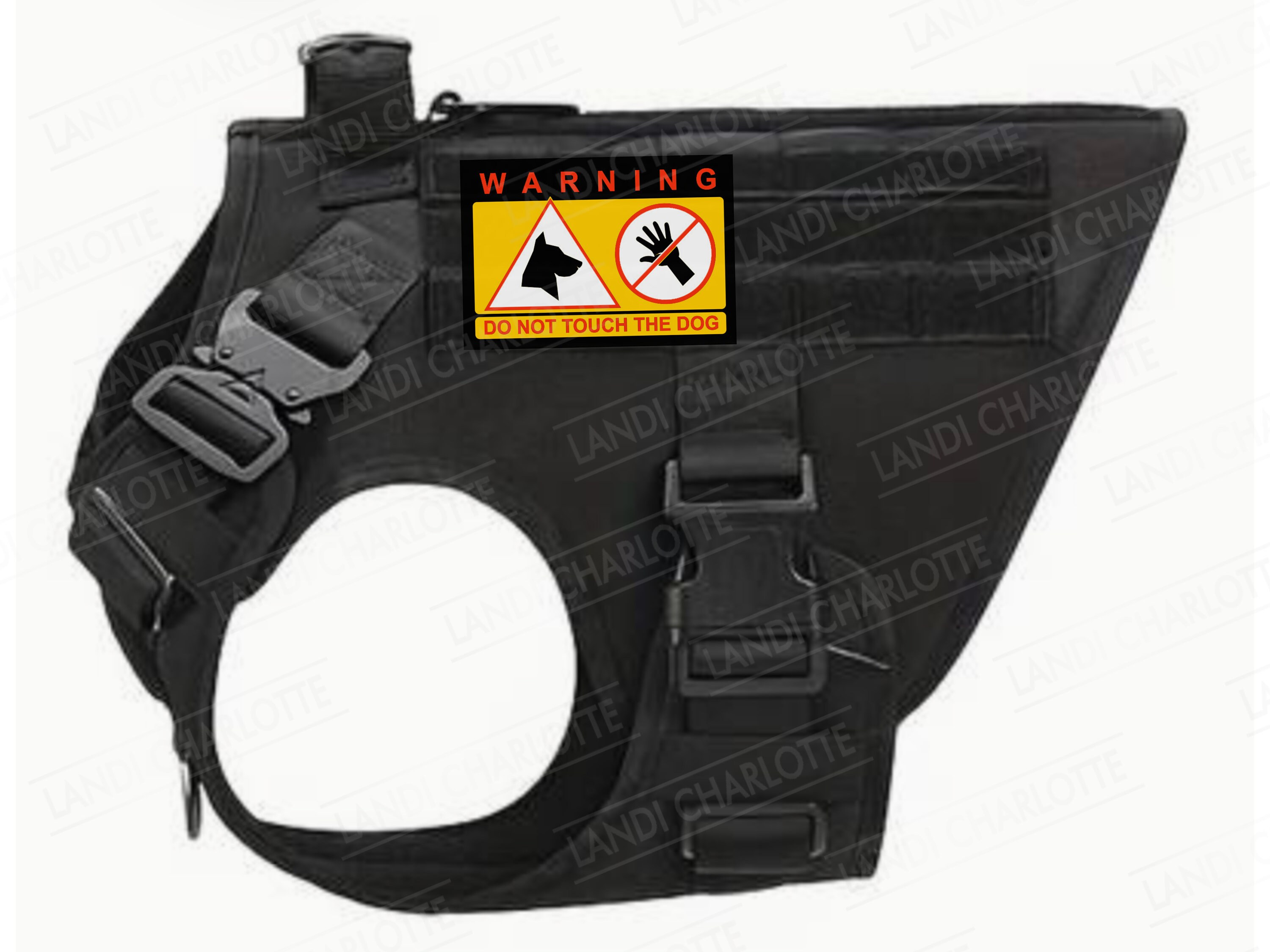 Warning Do Not Touch the Dog Printable Digital Download PNG Dog Harness ...