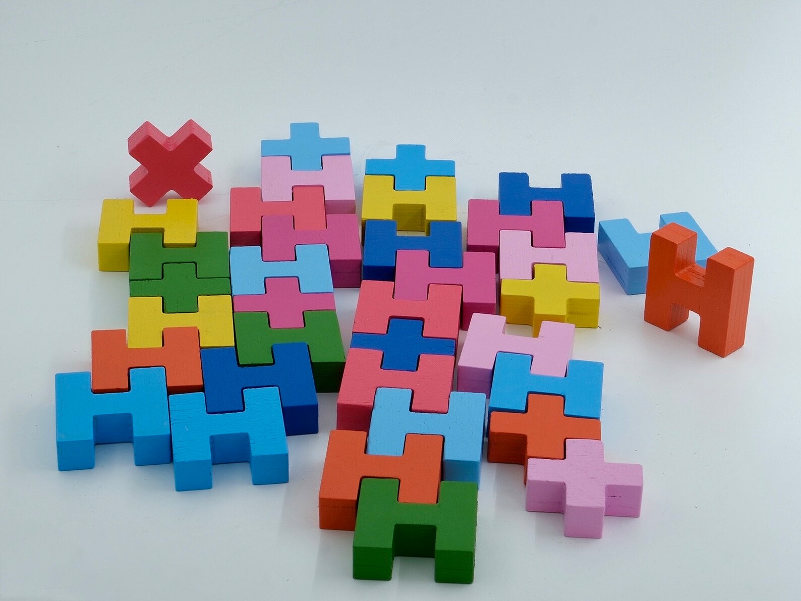 Colourful Wooden X-blocks | Handmade | Rainbow Blocks | Montessori | - Etsy