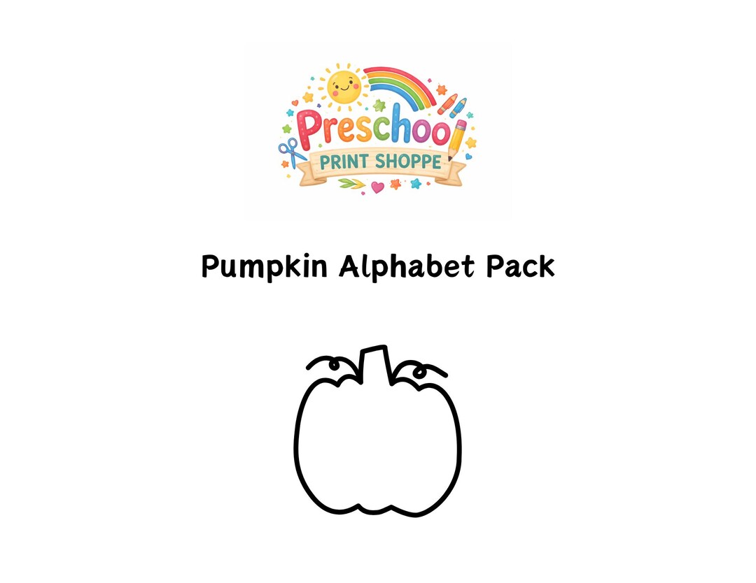 Preschool Pumpkin Alphabet Pack - Etsy