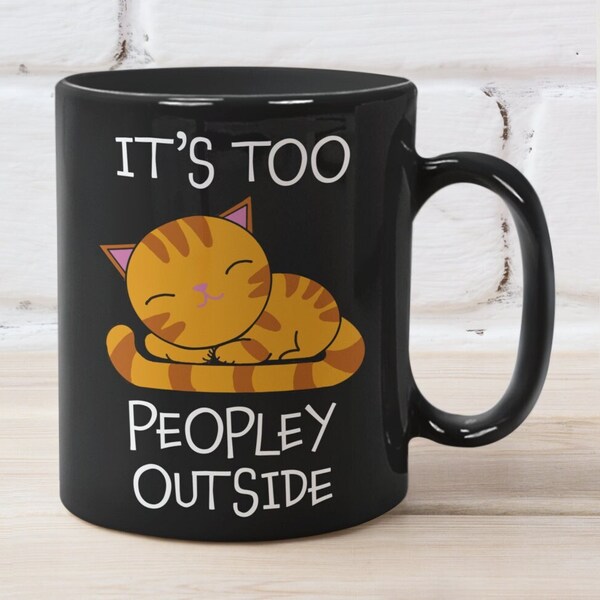 Ceramic Cat Person Mug - Etsy