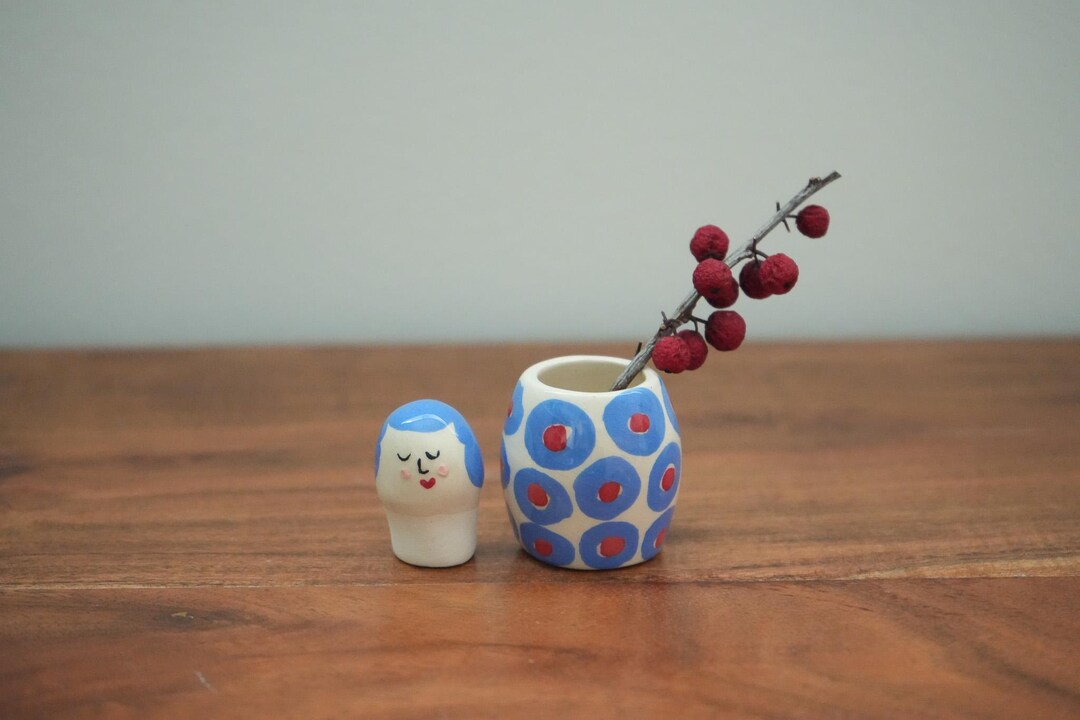 Tiny Ceramic Figurine- Victor - Etsy