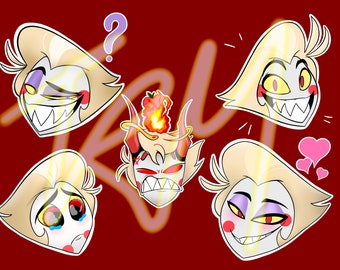Animated Hazbin Hotel Lucifer Premade Emote Pack 4 Twitch Emotes ...