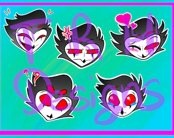 Hazbin Hotel Stolas & Blitz Premade Emote Pack 2 Twitch Emotes Discord ...