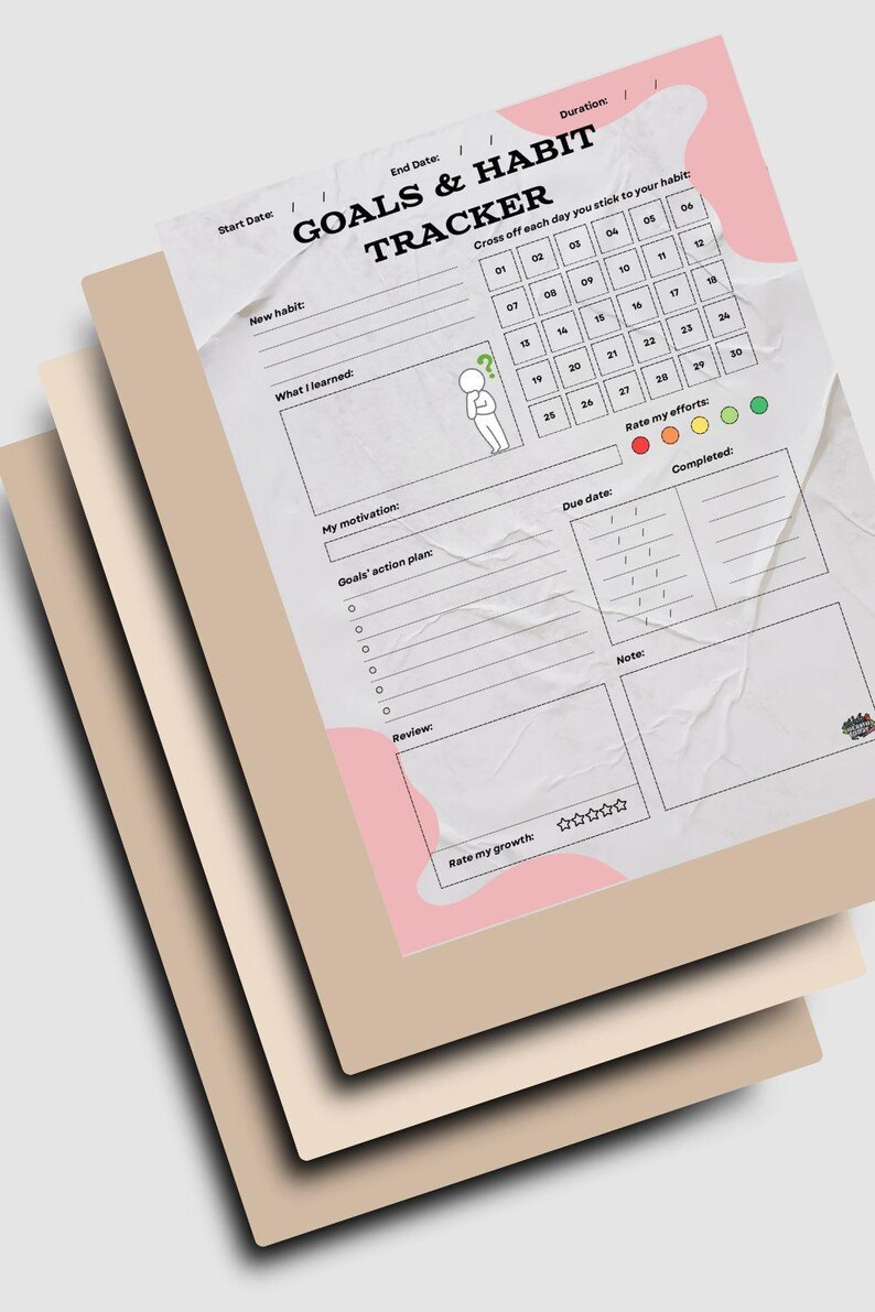 Goal & Habit Tracker - Etsy
