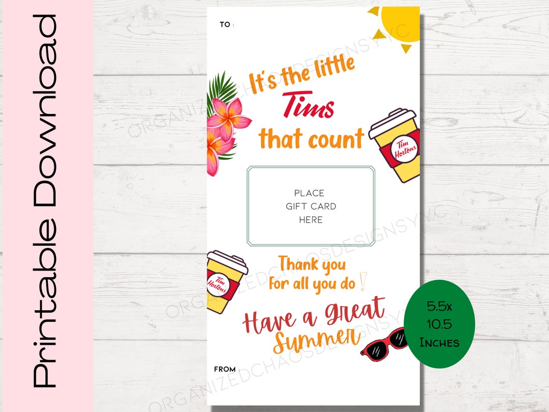 Teacher Appreciation Printable Gift Card Holder End of the - Etsy