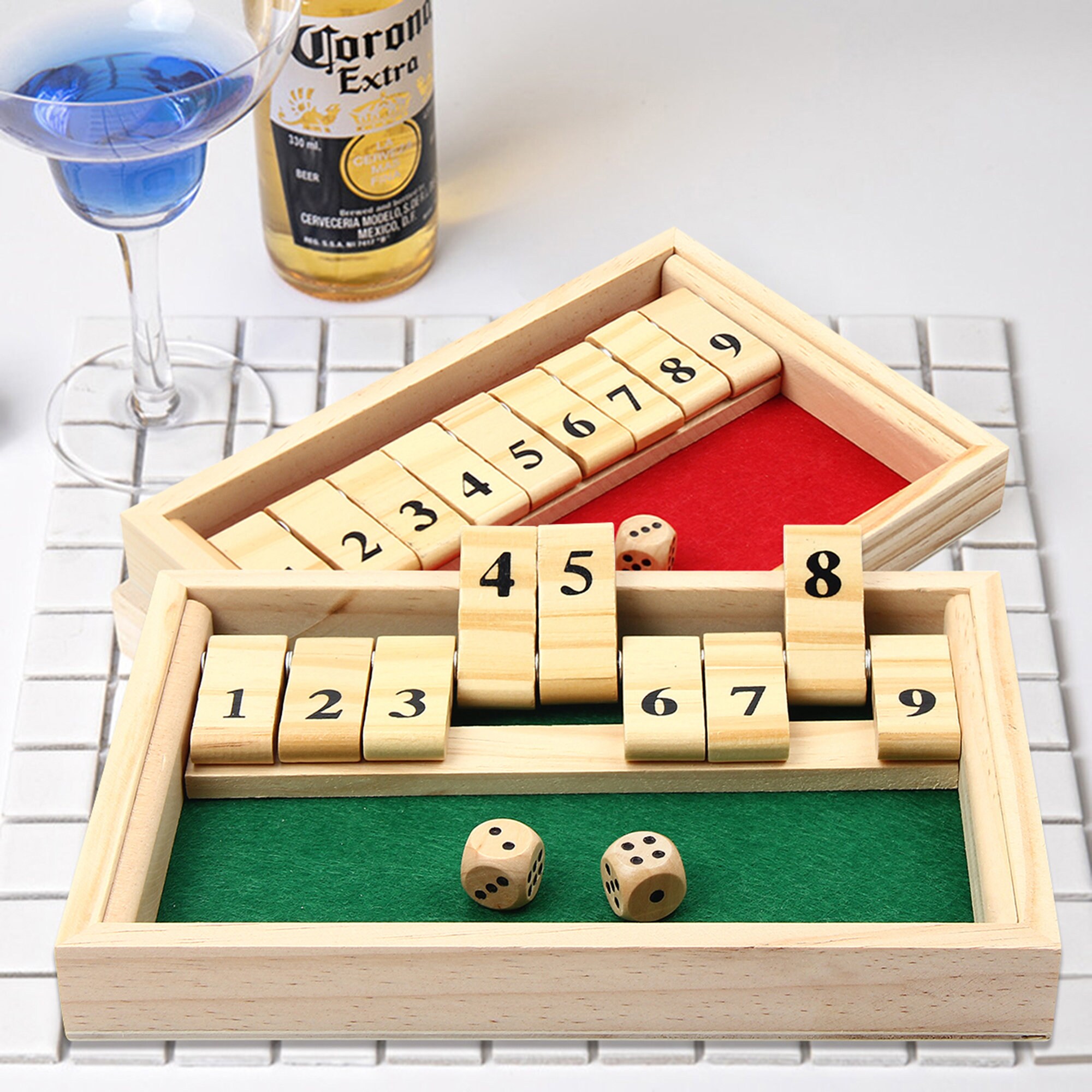 Shut The Box Dice Game For 1 2 Players Wood Party Game Etsy UK