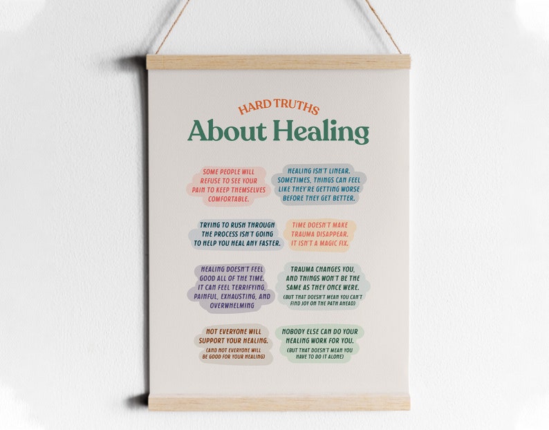 Truths About Healing Printable Poster Therapy Office Decor - Etsy