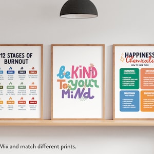 Therapy Office Decor, Set of 15 Prints, Mental Health Printable Posters ...