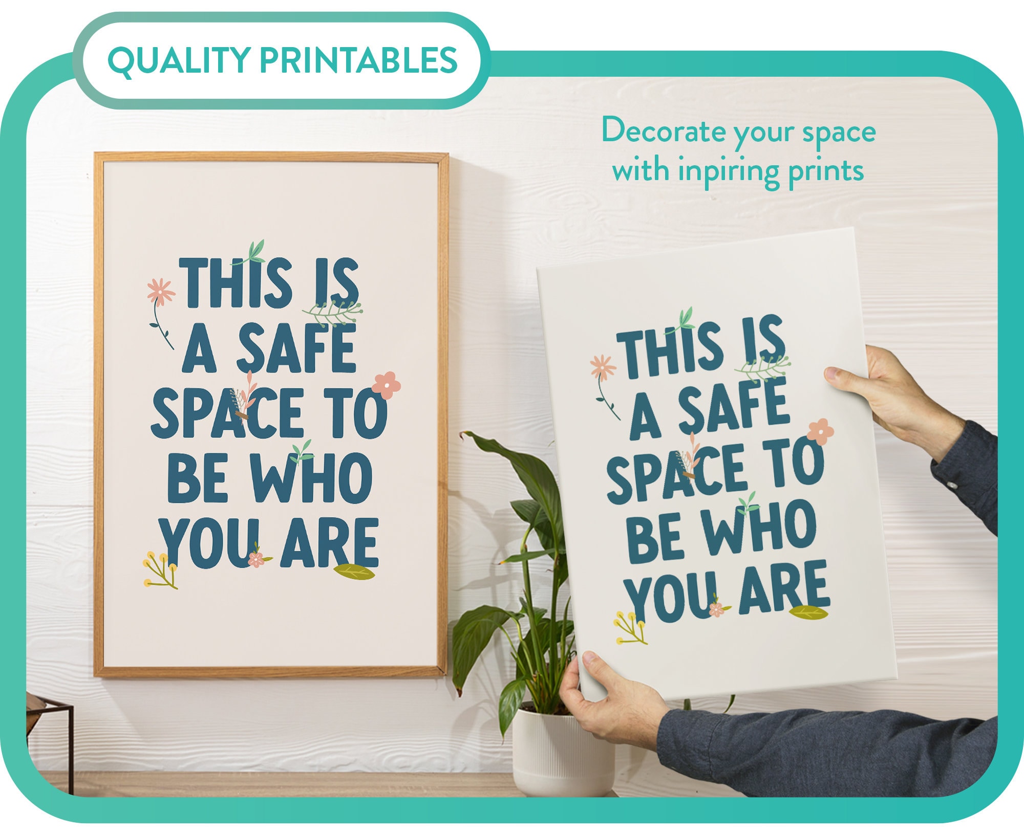 This is A Safe Space Therapy Office Sign Printable Poster - Etsy