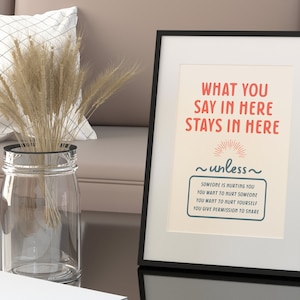 Therapy Office Decor, Confidentiality Agreement Printable Poster ...