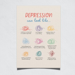 Depression Can Look Like, Printable Poster, Mental Health Print ...