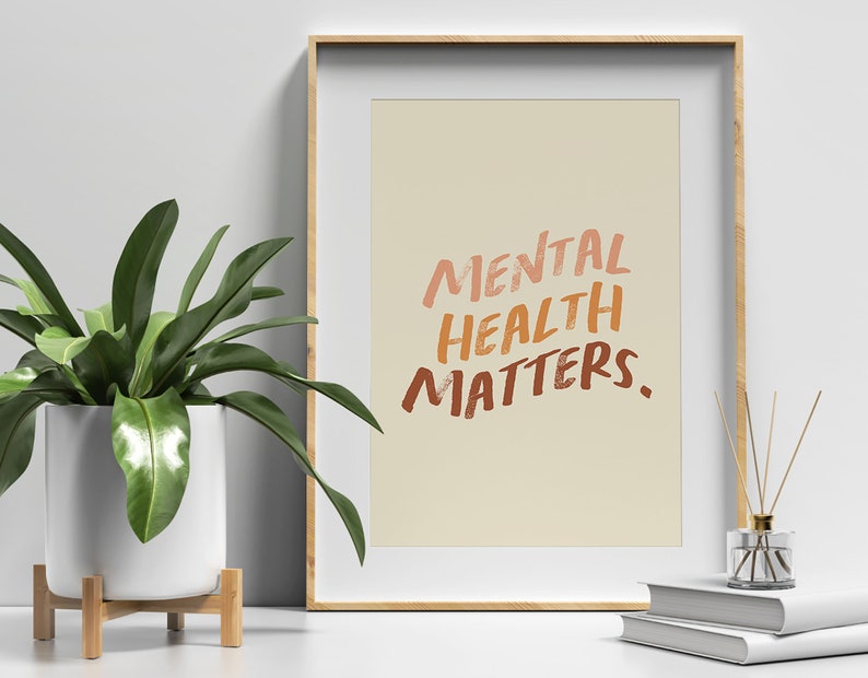 Mental Health Matters, Printable Wall Art, Therapy, Counseling, Office ...
