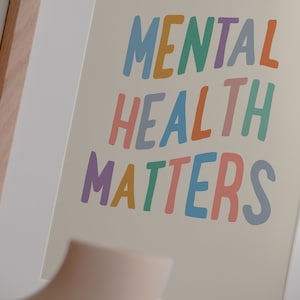 Mental Health Matters, Printable Wall Art, Therapy, Counseling ...
