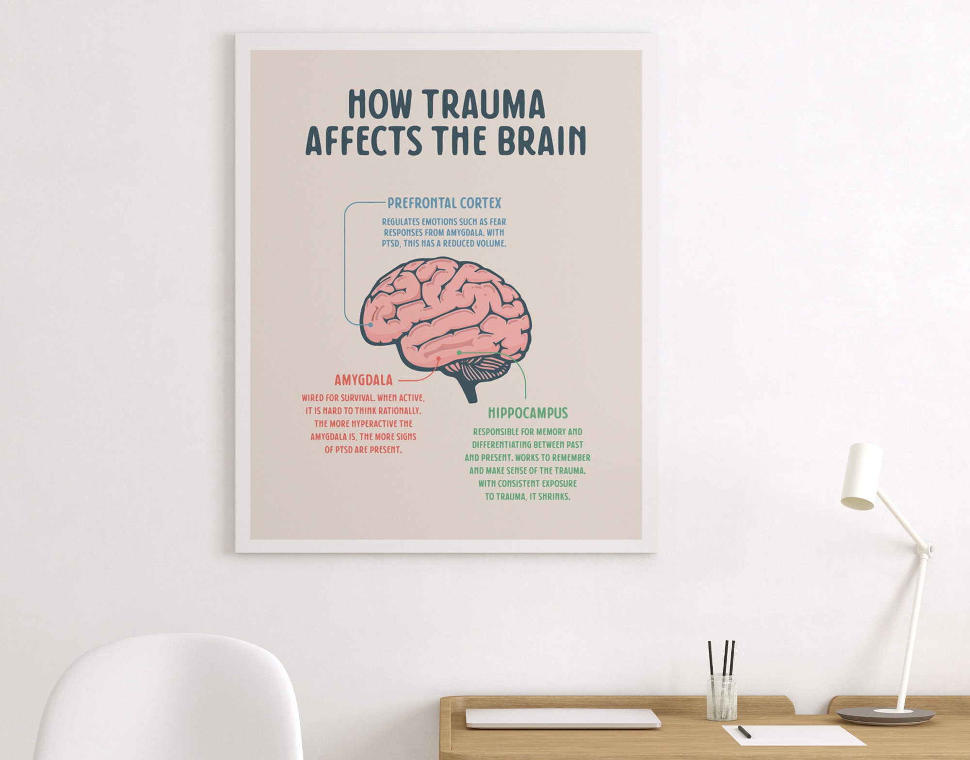 How Trauma Affects the Brain Printable Poster Therapy Office - Etsy Canada