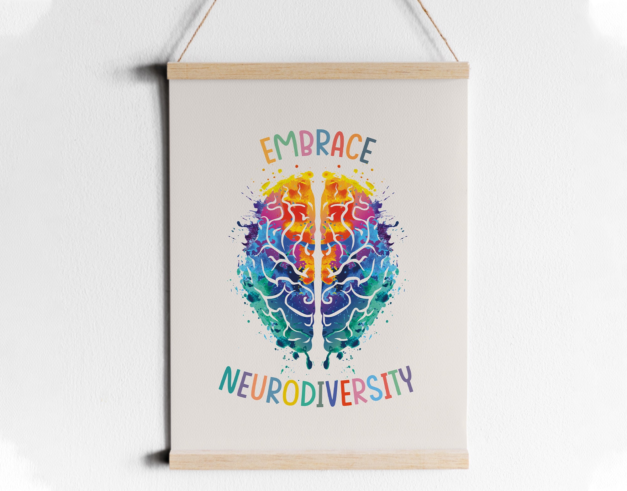Embrace Neurodiversity Mental Health Office Decor ADHD - Etsy