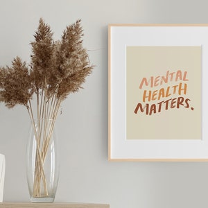 Mental Health Matters, Printable Wall Art, Therapy, Counseling, Office ...