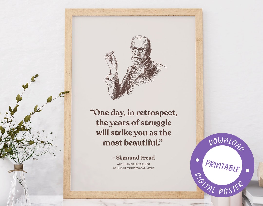 Sigmund Freud Quote, Therapy Office Decor, Mental Health Office Art ...