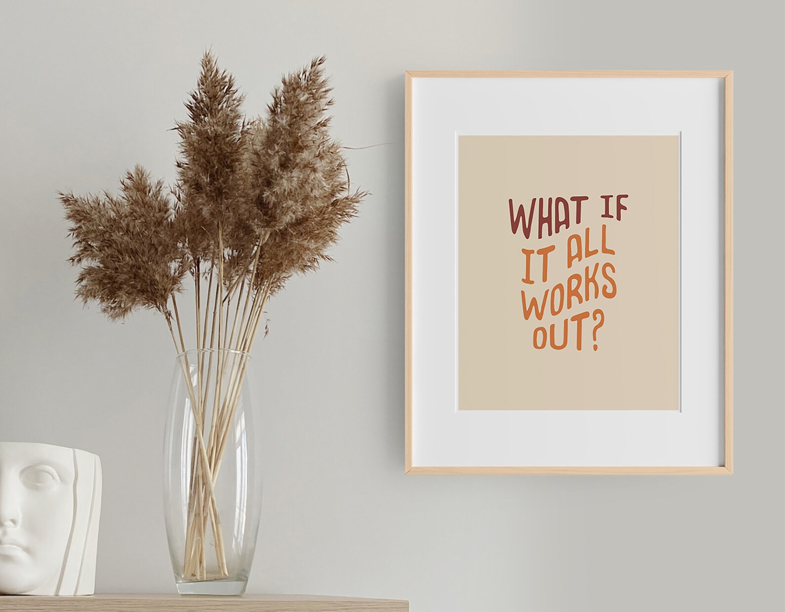 What If It All Works Out, Printable, Poster, Mental Health Quote, Self ...