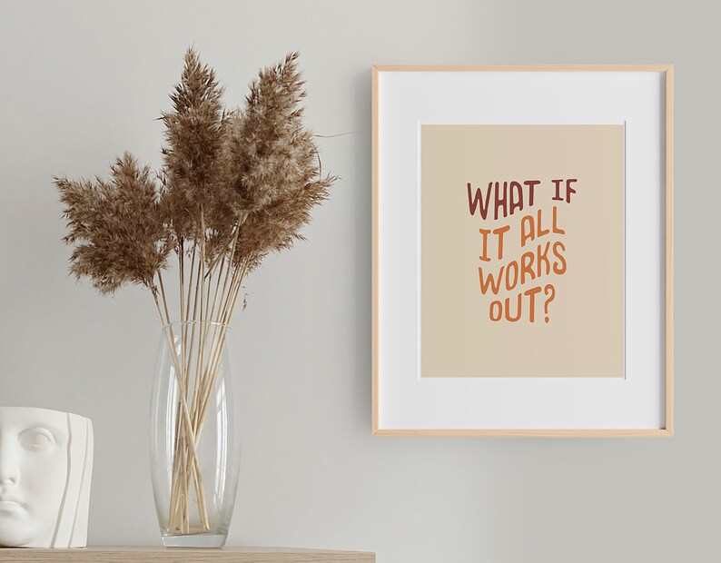 What If It All Works Out Printable Poster Mental Health - Etsy