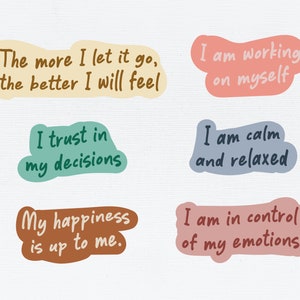 Positive Affirmations Printable Sticker Pack | Self-love, Journal ...