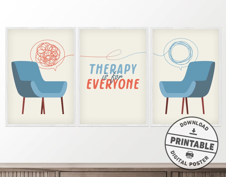 Therapy Office Decor Printable Poster Therapy is for - Etsy