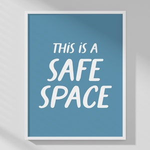 Counseling Office Decor, Printable Wall Art, Safe Space, Set of 3 ...