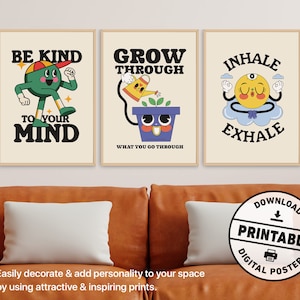 Retro Mental Health Posters, Set of 20 Prints, Therapy, Counseling ...