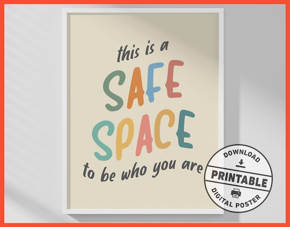 Safe Space Printable Poster Mental Health Therapy - Etsy