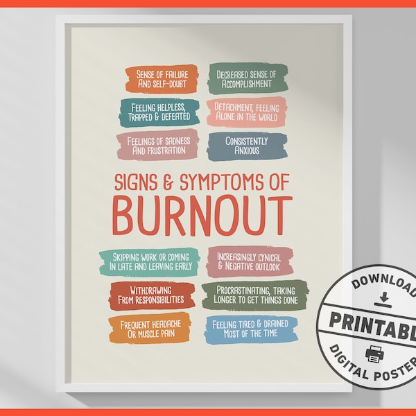 Burnout Poster - Etsy