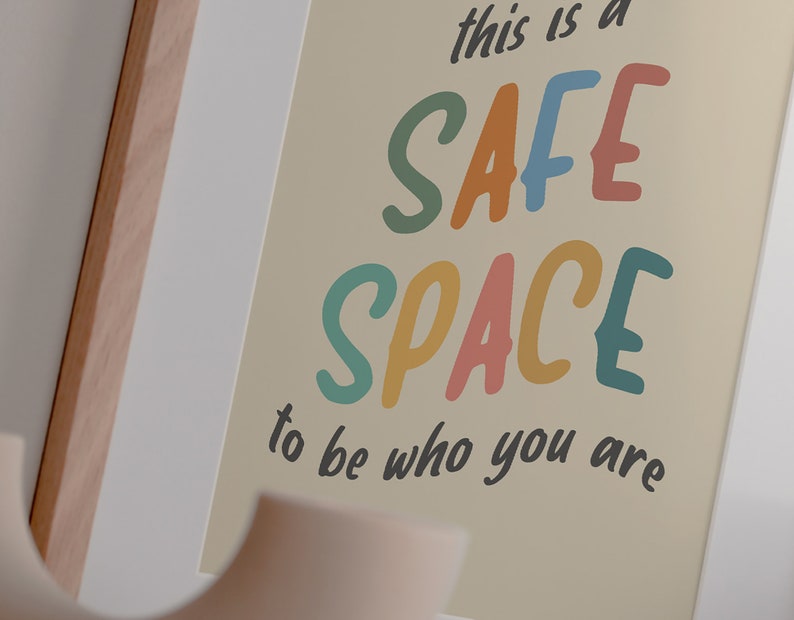 Safe Space Printable Poster Mental Health Therapy - Etsy