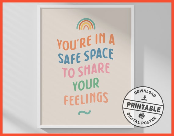 Safe Space Printable Poster Mental Health Therapy - Etsy