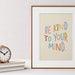 Be Kind to Your Mind Printable Poster Mental Health - Etsy